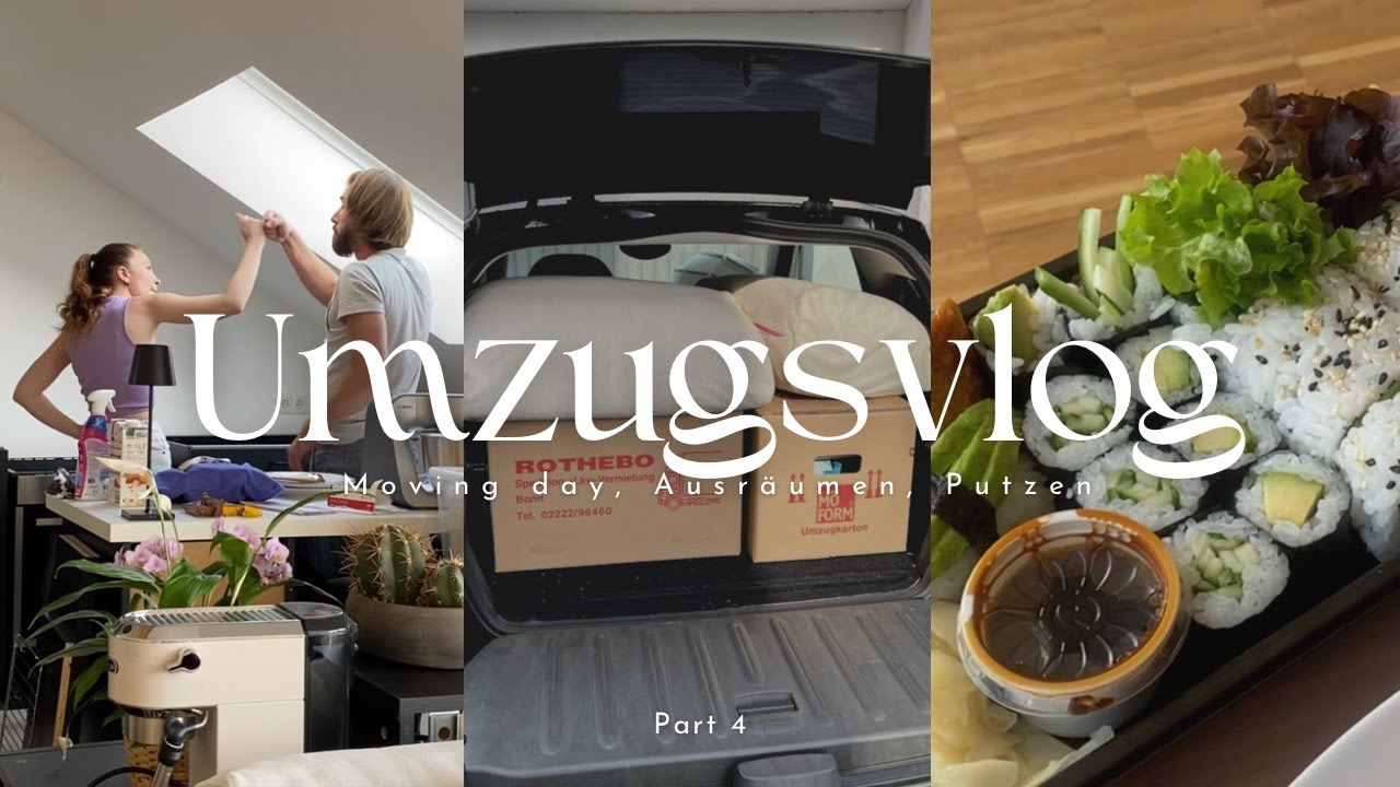 Umzugsvlog #4 | Moving day, Ausräumen, Putzen uvm. | Vlog Deutsch 4K ...