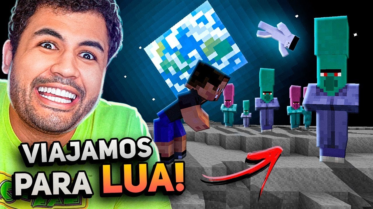 VIAJAMOS PARA A LUA NO MINECRAFT - MINECRAFT S02 #56 - YouTube