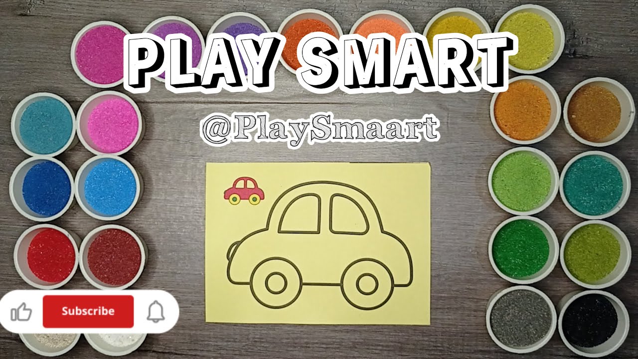 Coloring My Classic Car | Coloring Videos | Painting | Sand Painting ...