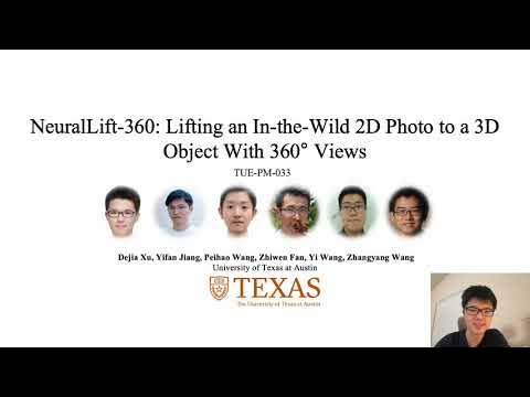 [CVPR'23] NeuralLift-360: Lifting An In-the-wild 2D Photo to A 3D Object with 360° Views - YouTube