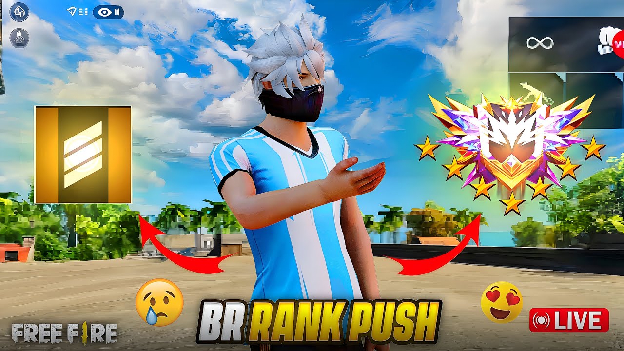 Free Fire Live Rank Push Challenge🔥😱 | Custom Giveaway And Rank Push BR ...