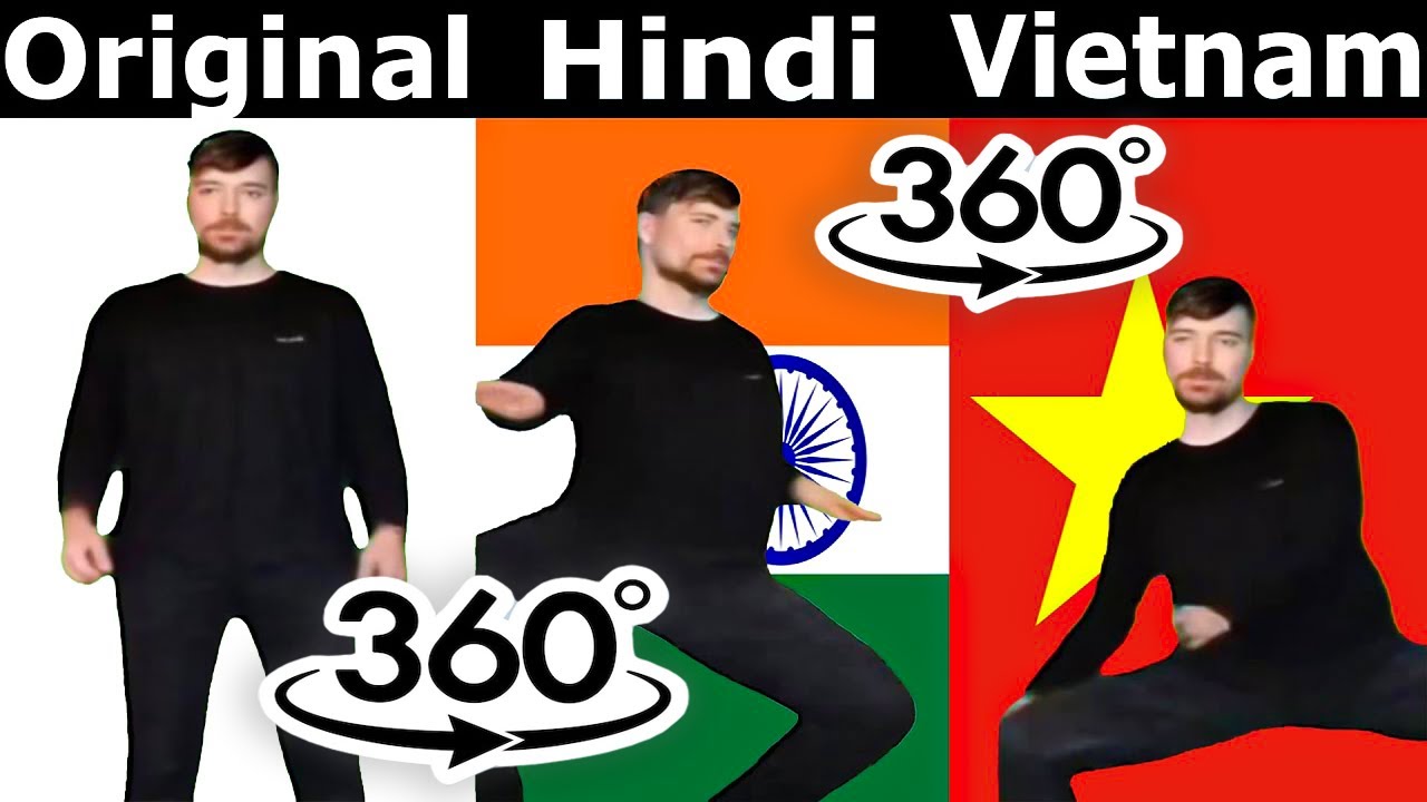 360º VR Mr Beast Rizz (Original vs Hindi vs Vietnamese Versions) - YouTube