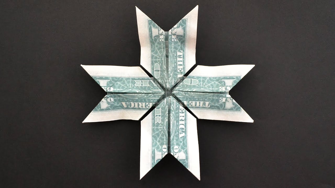 My MONEY 8 POINTED STAR / CROSS | Modular Dollar Origami | Tutorial DIY ...