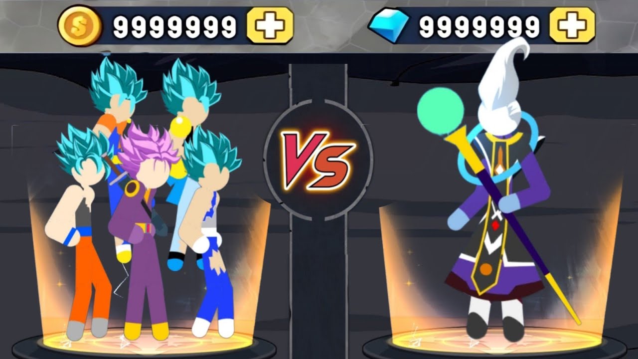 Stickman Warriors Vegito, Gogeta, Goku, Vegeta Vs Whis - YouTube