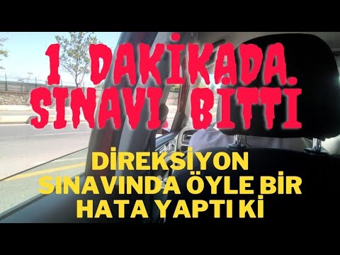 1 Dakika da SINAVDAN KALDI .Bir Sonraki Sınava HakKazandı☺️ÖYLE BİR HATA YAPTI Kİ #direksiyonsınavı