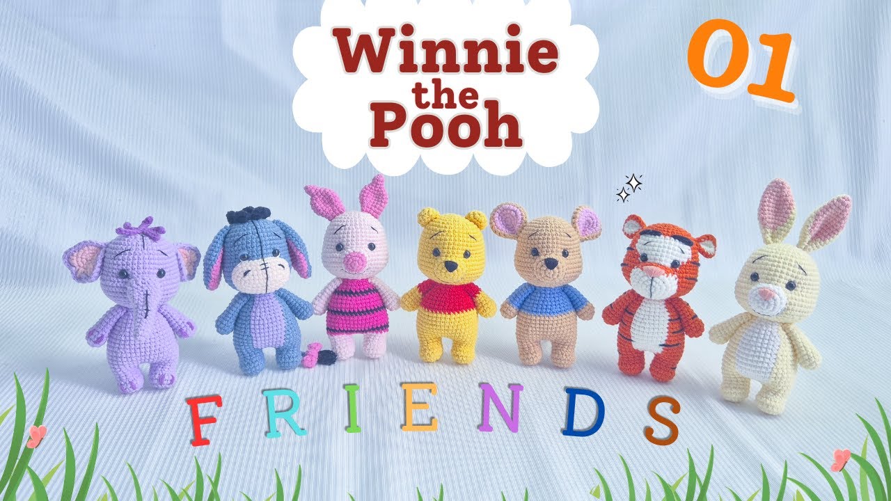 Crochet Amigurumi Winnie The Pooh and Friends - Crochet 7 in 1 Pattern - Part 01 | NHÀ LEN - YouTube