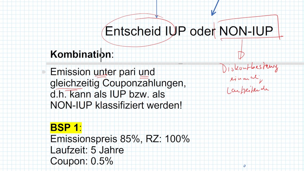 Besteuerung von IUP und NON IUP Obligationen - YouTube