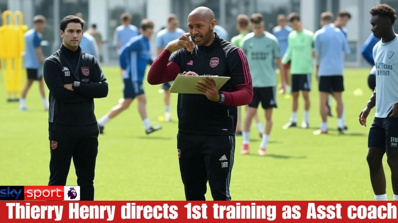 HENRY ON THE PITCH: FIRST DAY AS ARSENAL ASSISTANT COACH - YouTube