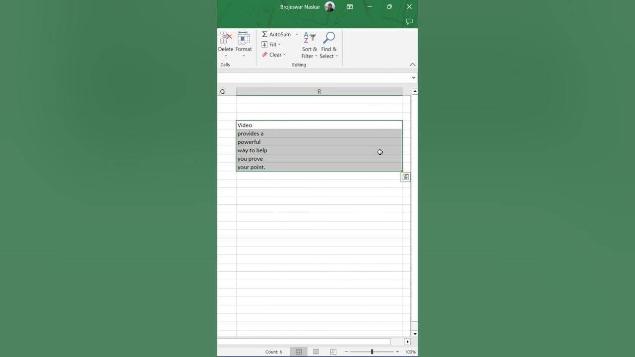 Use Justify Option in #Excel - YouTube