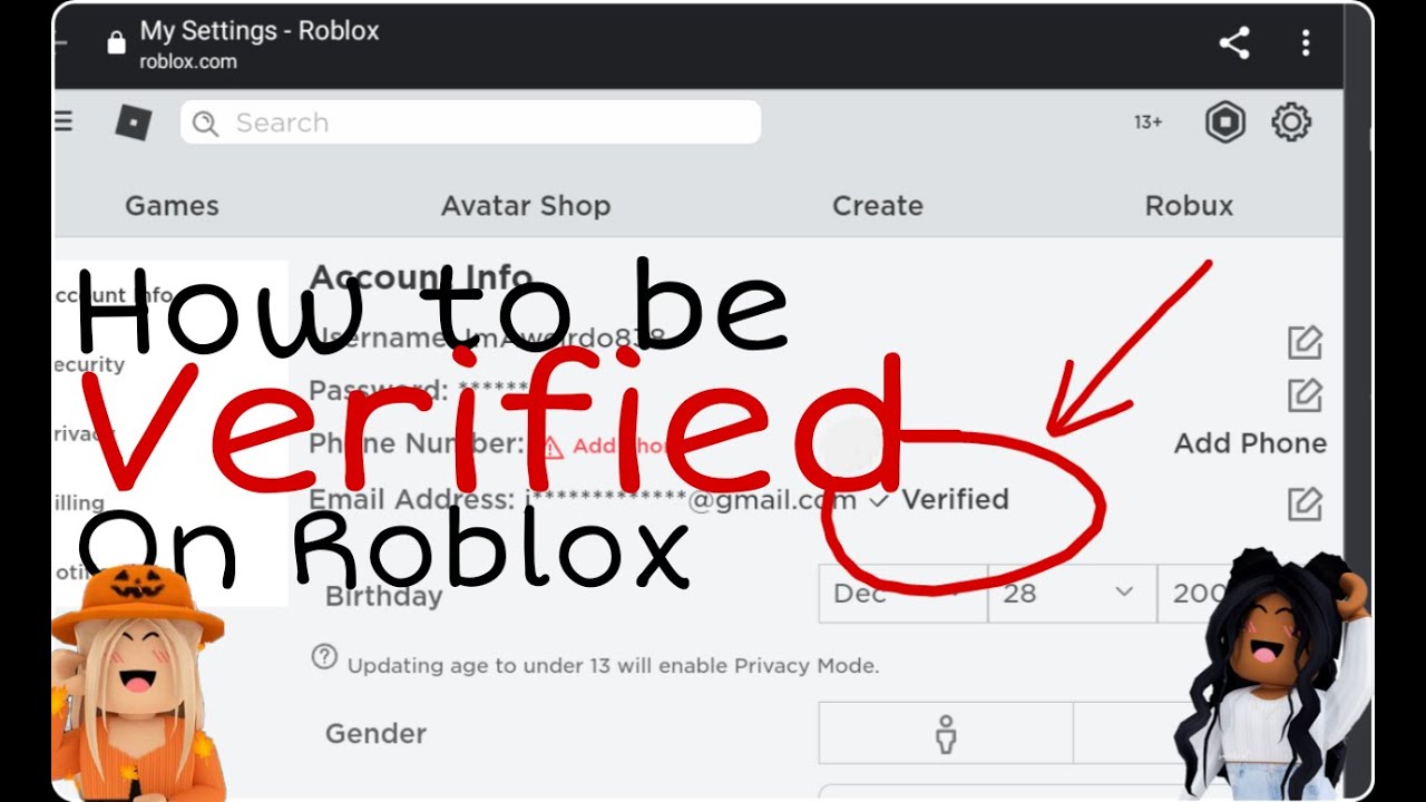 How to be verified in Roblox! (Tutorial) - YouTube