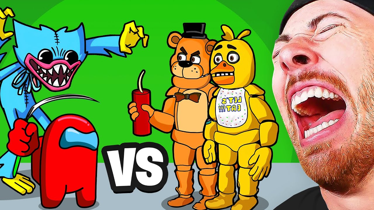 Crewmates vs FNAF ANIMATRONICS (HUGGY WUGGY vs CHICA) - YouTube