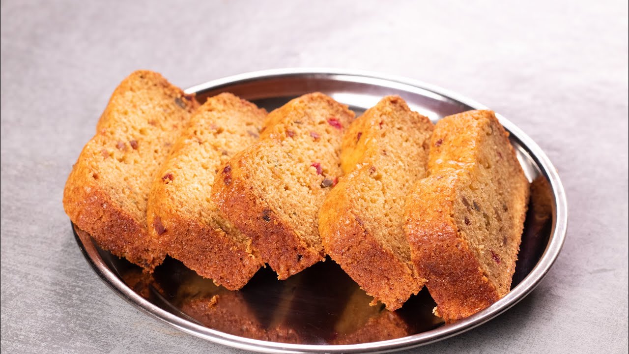 BRITANNIA FRUIT CAKE | WITHOUT EGG & OVEN | SPONGE CAKE | N'Oven - YouTube