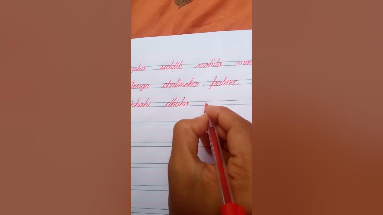 How to write beautiful cursive letter..... part-10 - YouTube