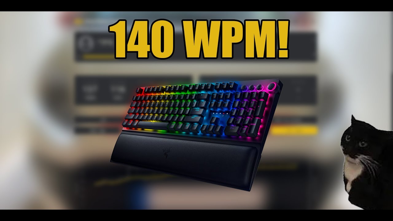 140 WPM 100% Accuracy - Monkeytype Razer Blackwidow V3 ASMR - YouTube