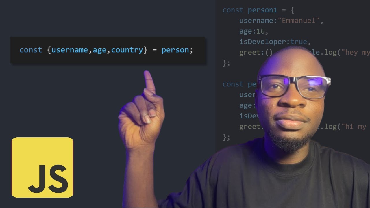 Learn Javascript Object Destructuring In 5 Minutes Youtube