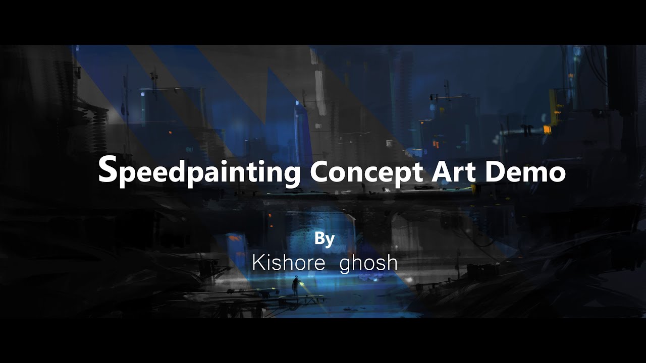 Environment concept art tutorial. Painting a cityscape in photoshop ...