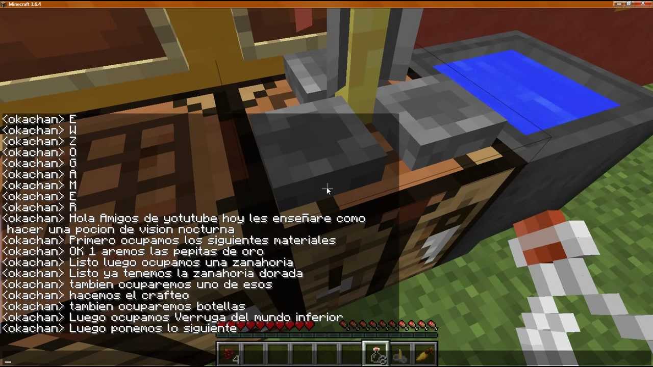 Como Hacer Una Poción De Vision Nocturna En Minecraft - YouTube