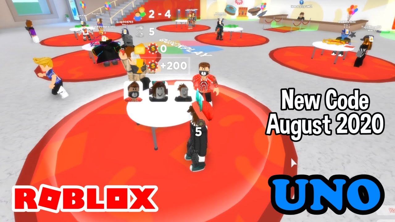 Roblox UNO [UPDATE 1] New Code August 2020 - YouTube