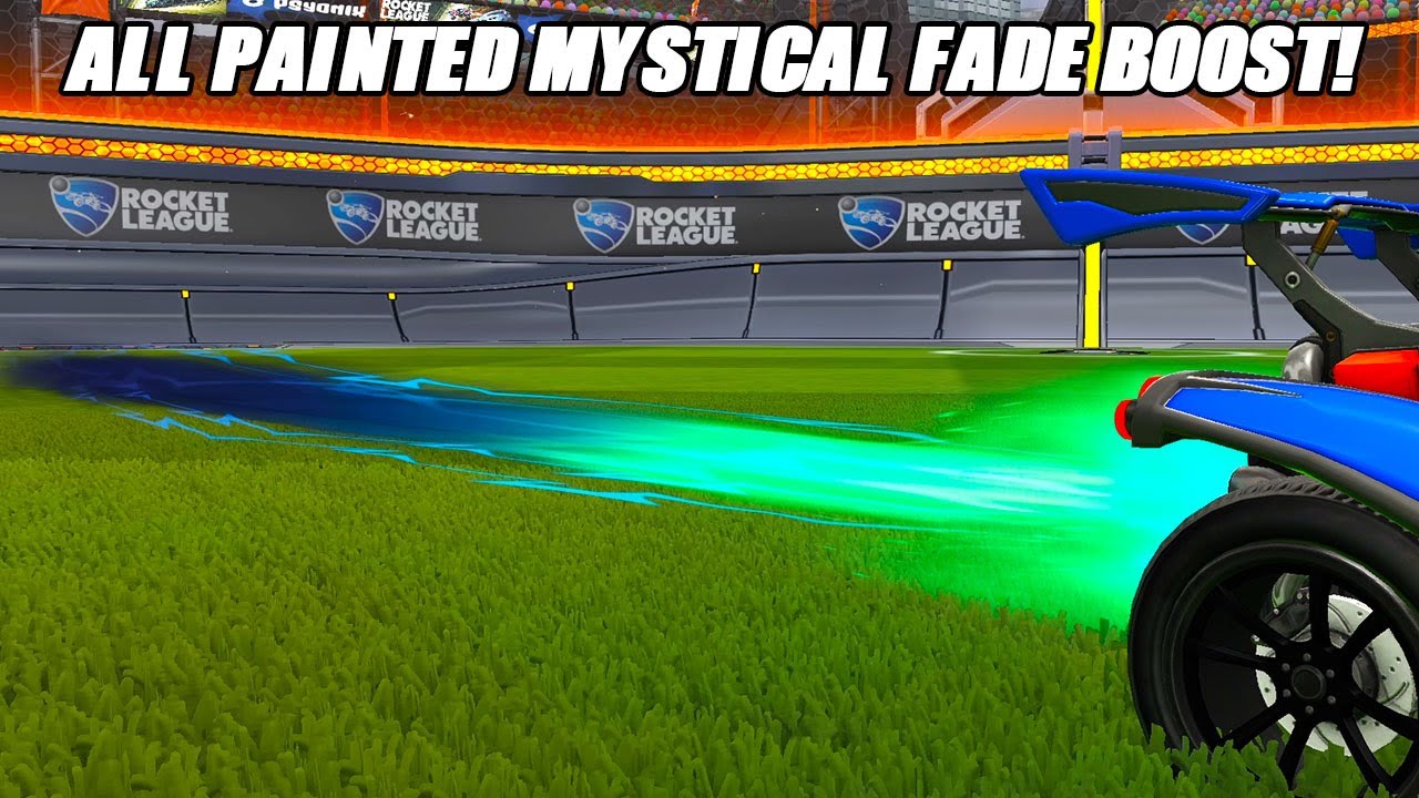 Showcasing *NEW* All Painted "MYSTICAL FADE" Boost - Rocket League ...