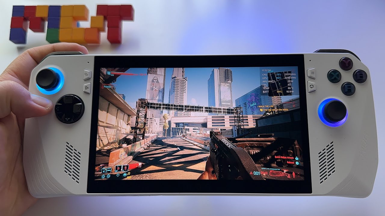 Cyberpunk 2077 | Asus Rog ALLY gameplay | custom settings 50-60 FPS ...