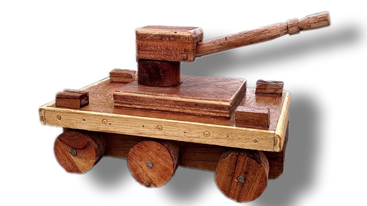 How to make mini wooden army tank at home#woodenworks #woodencrafts # ...