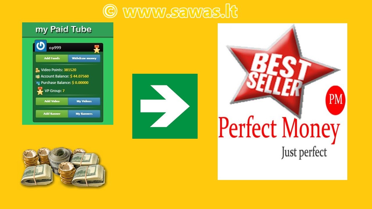 My Paid Tube - Первая выплата: 44 $ уже на счету PerfectMoney, 21 Июня ...