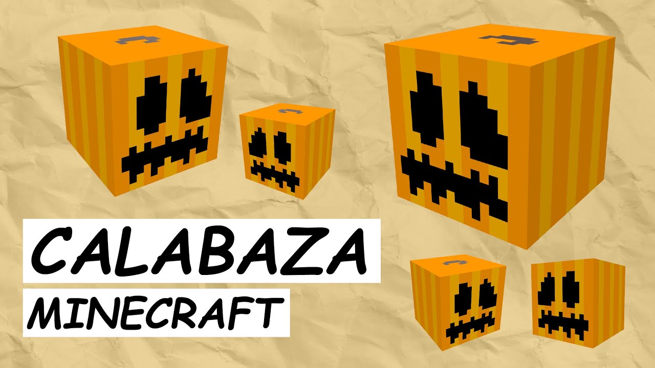 Como hacer la calabaza de Minecraft en papercraft - YouTube