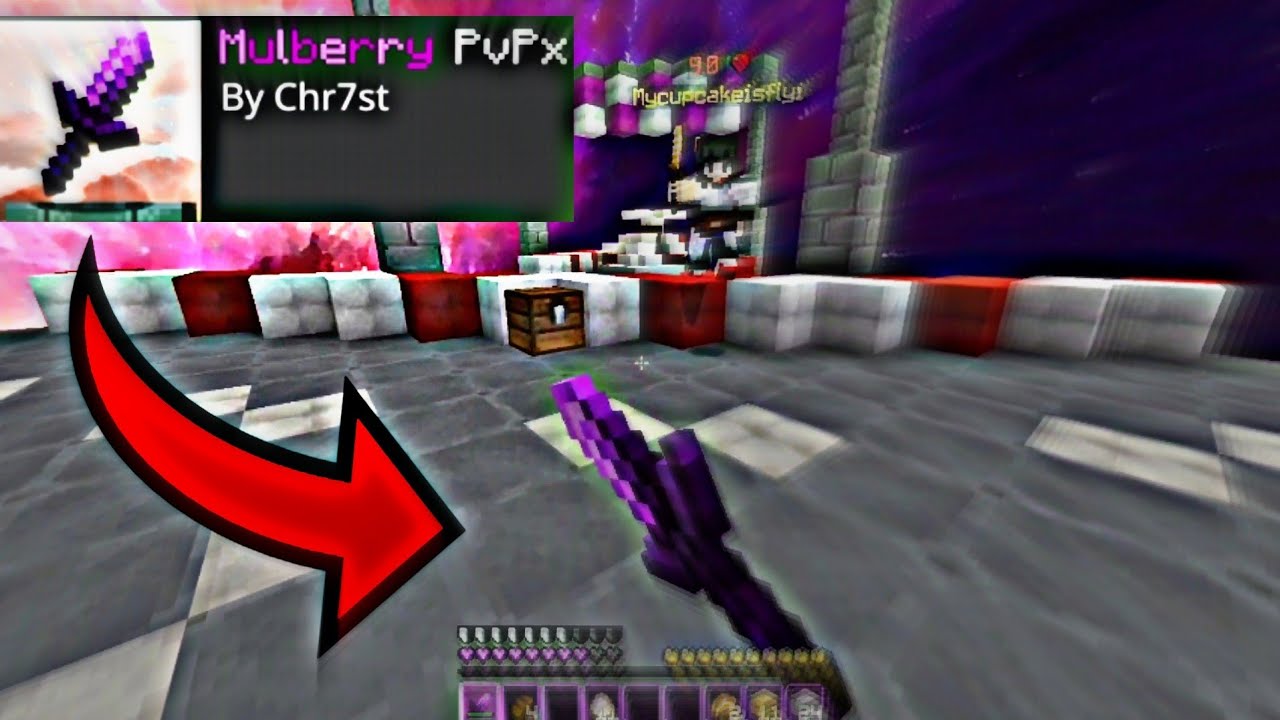 TEXTURE PACK MORADO FOR MINECRAFT PE 1.18 MULBERRY PVP 16X - YouTube