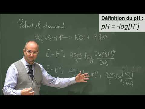 Comprendre l'équation de Nernst (2/2) : le potentiel standard