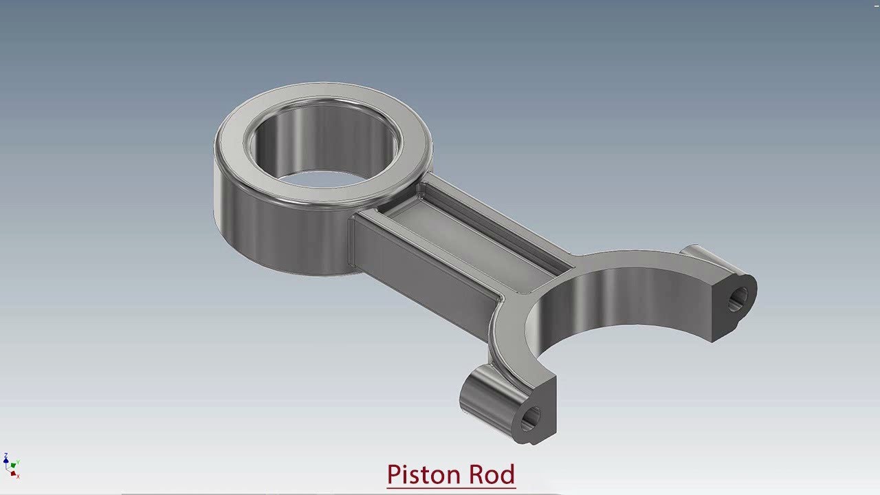 Designing Piston Rod || Autodesk Inventor Tutorial - YouTube