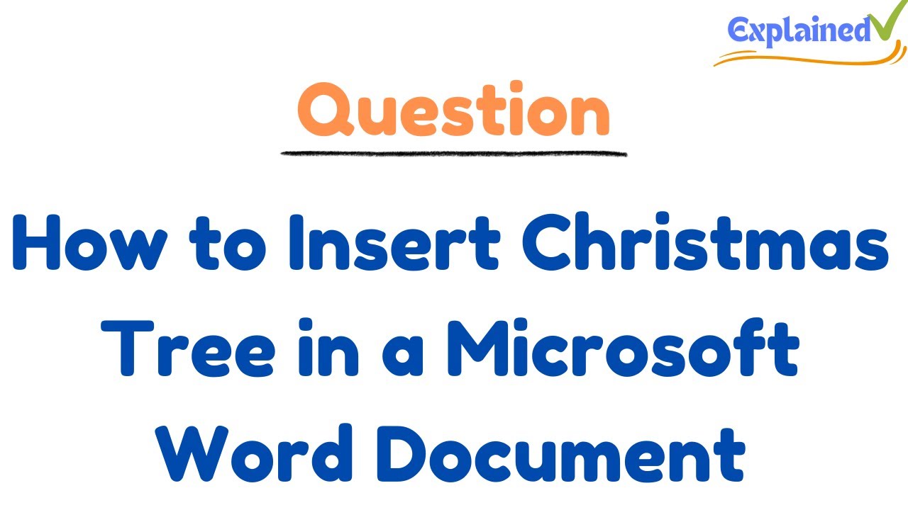 How to Insert Christmas Tree in a Microsoft Word Document - YouTube