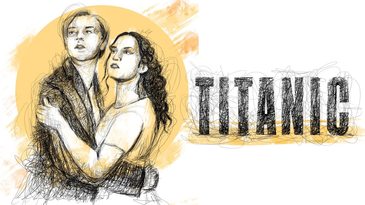 Rapid Scribble Portrait Drawing of Jack & Rose from Titanic: Expressive ...