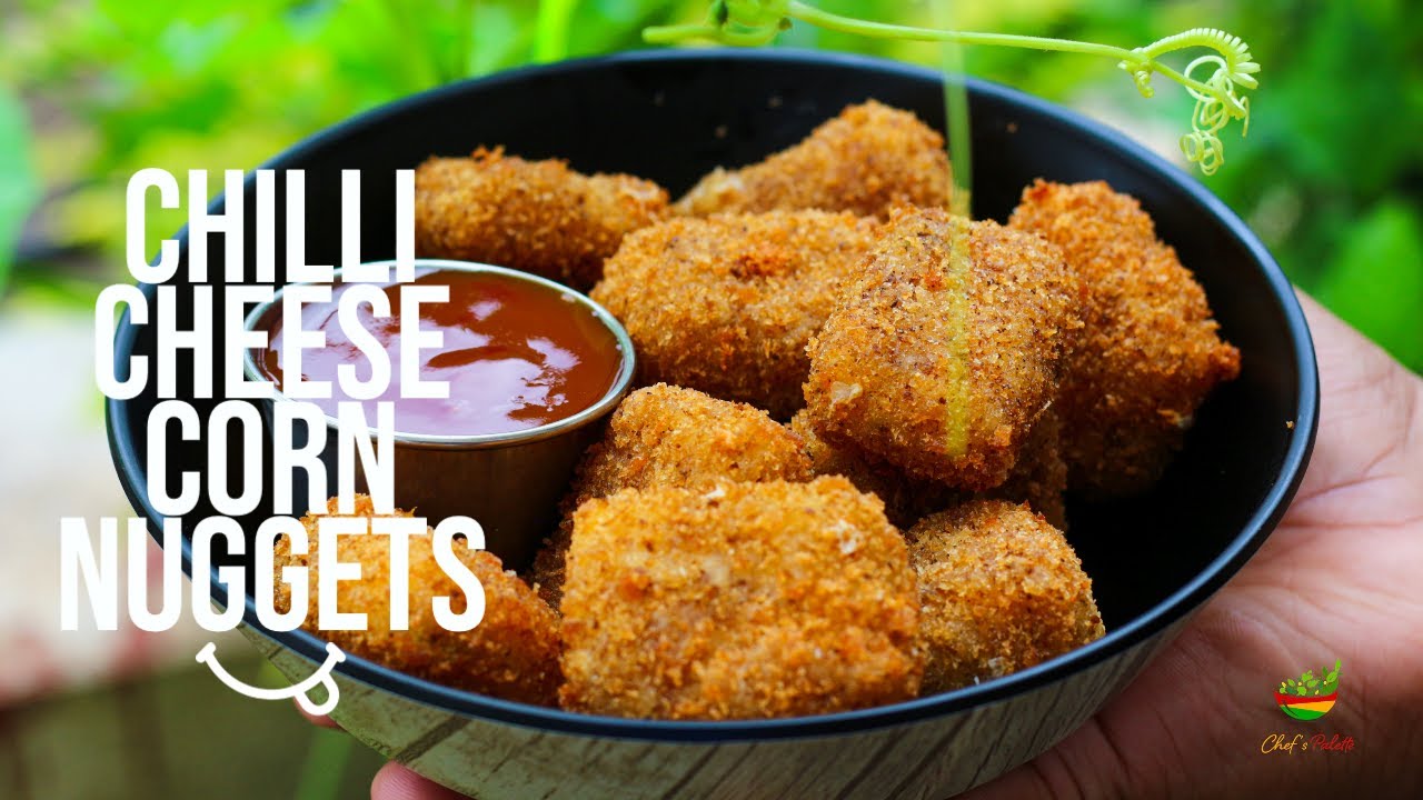 Chilli Cheese Corn Nuggets | Indian Starters Recipe | Veg Nuggets ...