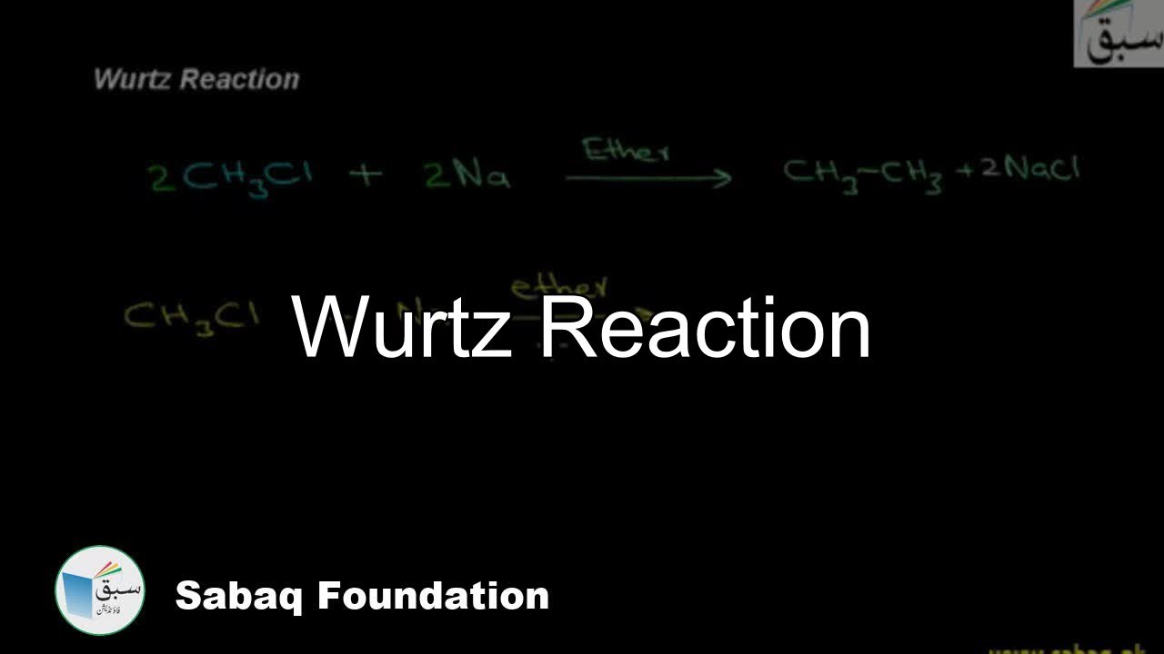 Wurtz Reaction, Chemistry Lecture | Sabaq.pk - YouTube