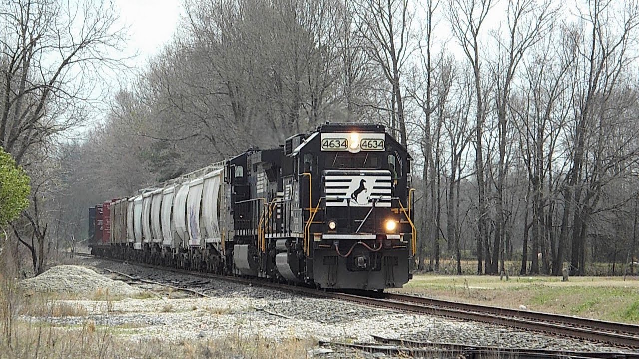 *Killer RS5T/NS OLS EMD GP59 Leader!* NS E25 to Fuquay Varina, NC - YouTube