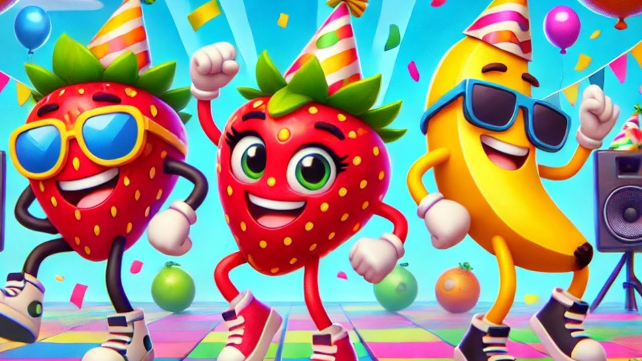 Dancing Fruits Party! 🎉 Fun 3D Cartoon for Kids | Let’s Stay Happy ...