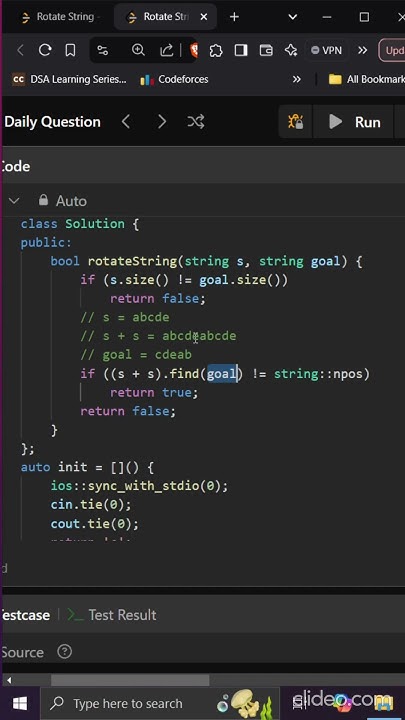 796. Rotate String | Editorial | Leetcode | #dailychallenge #leetcode #strings #programming ...
