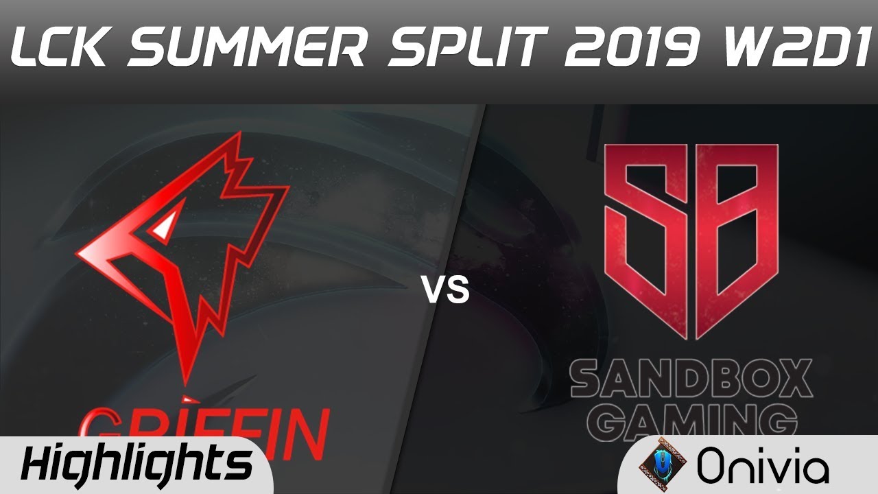 GRF vs SB Highlights Game 3 LCK Summer 2019 W2D1 Griffin vs Sandbox ...