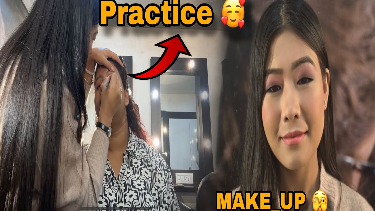 Aaju academy ma make_up practice Garim 🥰 ️ - YouTube