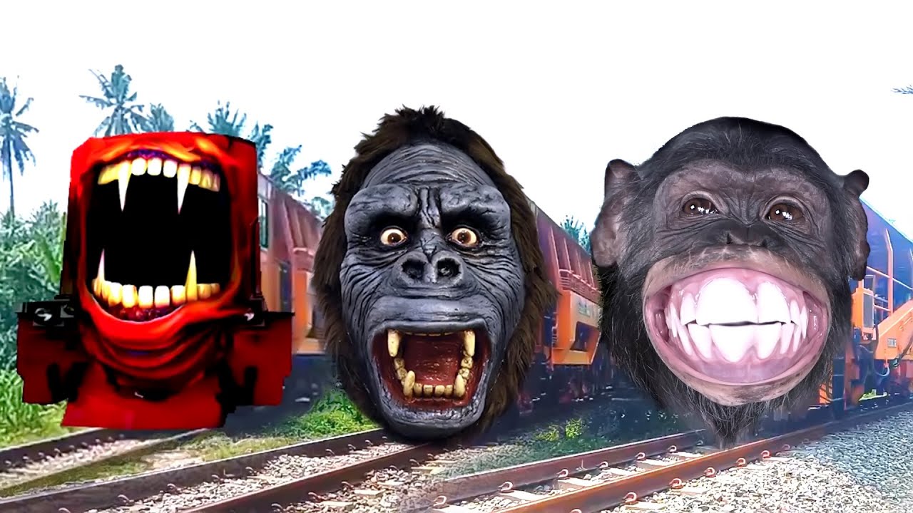 WOOW WADIDAW!!! ADA KERETA SERAM PANJANG JADI GORILLA TRAIN EATER 3 ...