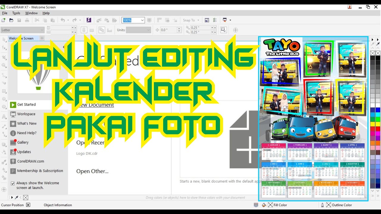 CARA EDITING LANJUTAN BIKIN KALENDER PAKAI FOTO - YouTube
