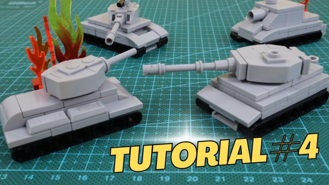 How to build LEGO WWII Micro Tanks (Tutorial #4) - Panzer IV, Tiger I ...