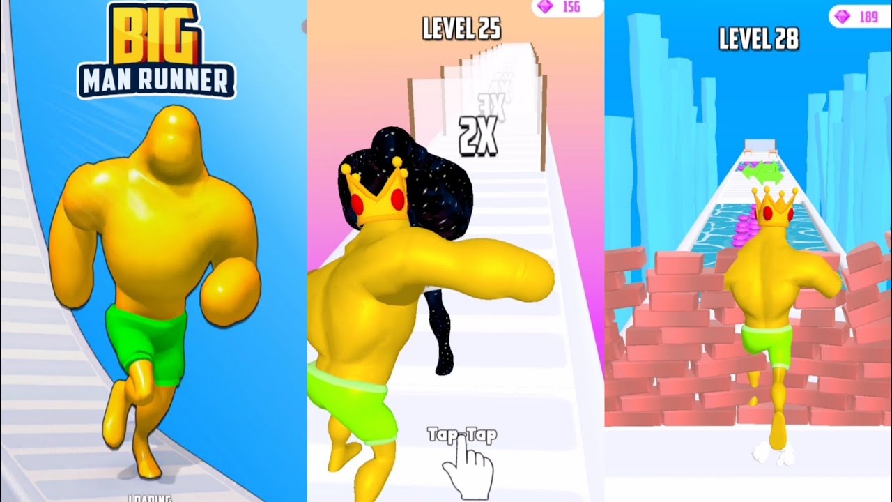 Big Man Race 3D Level Max Up Gameplay Android IOS Running Game - YouTube