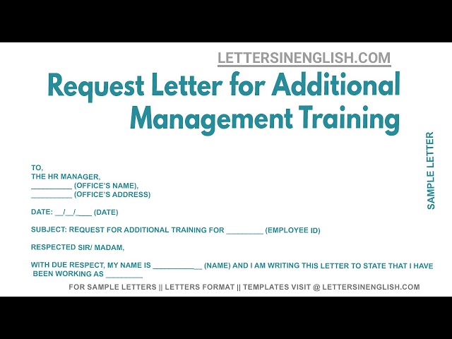 Employee Training Request Letter Format - Infoupdate.org