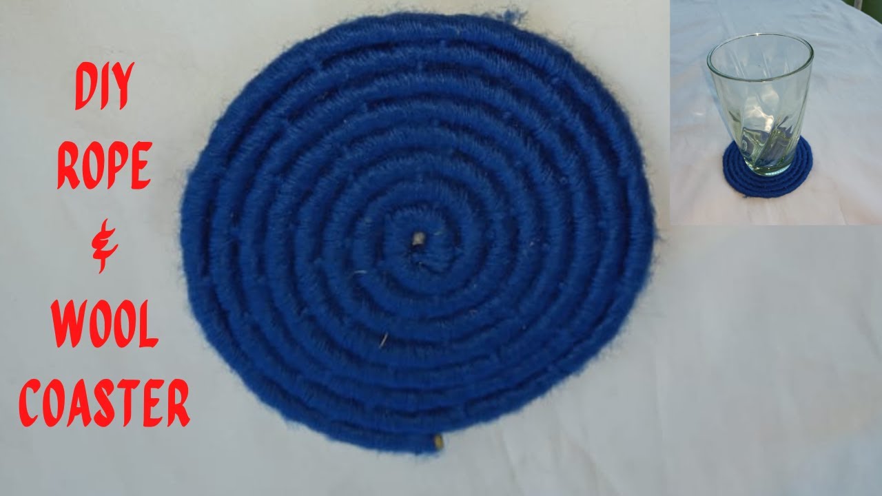 DIY Rope & Wool Coasters - YouTube