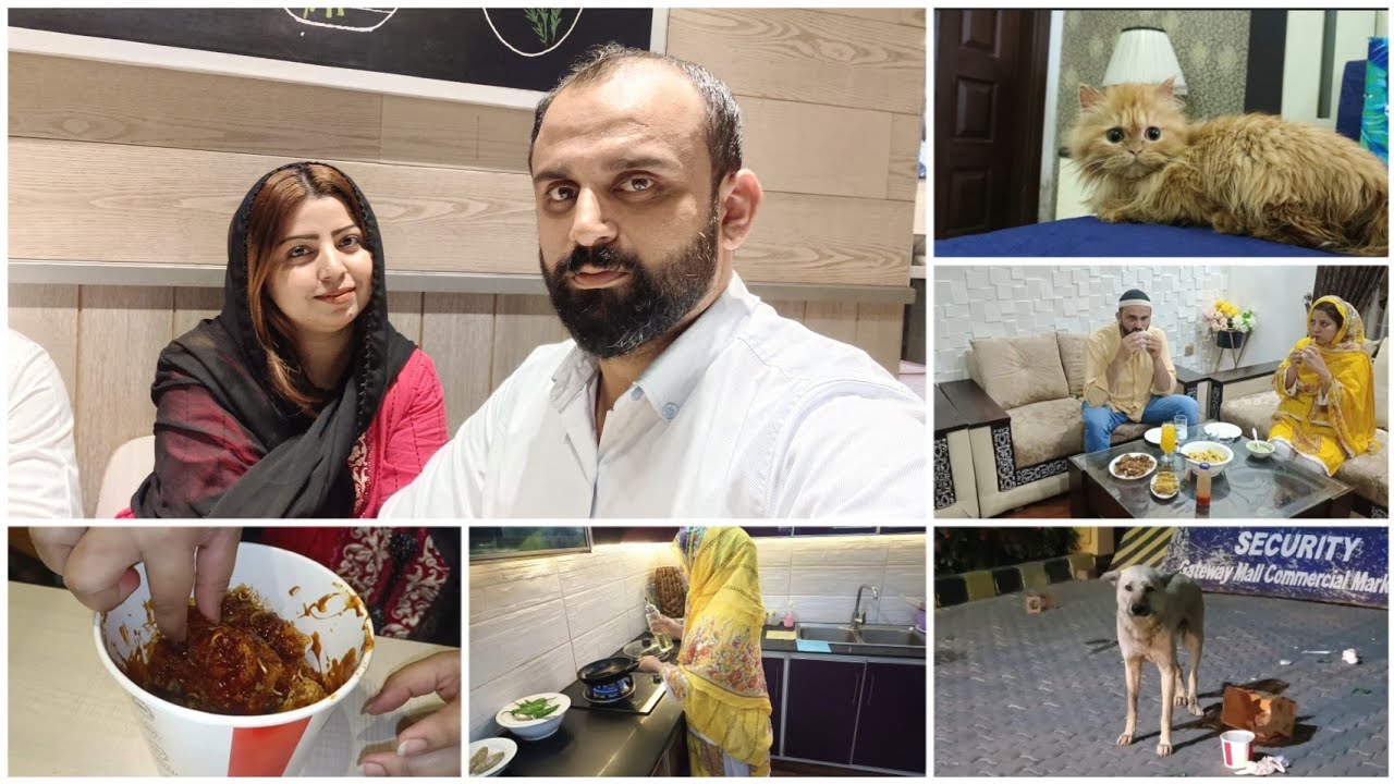 Brownie ki new bed sheet boht achi lgi - Kfc k bahir wolf jesa dog ...