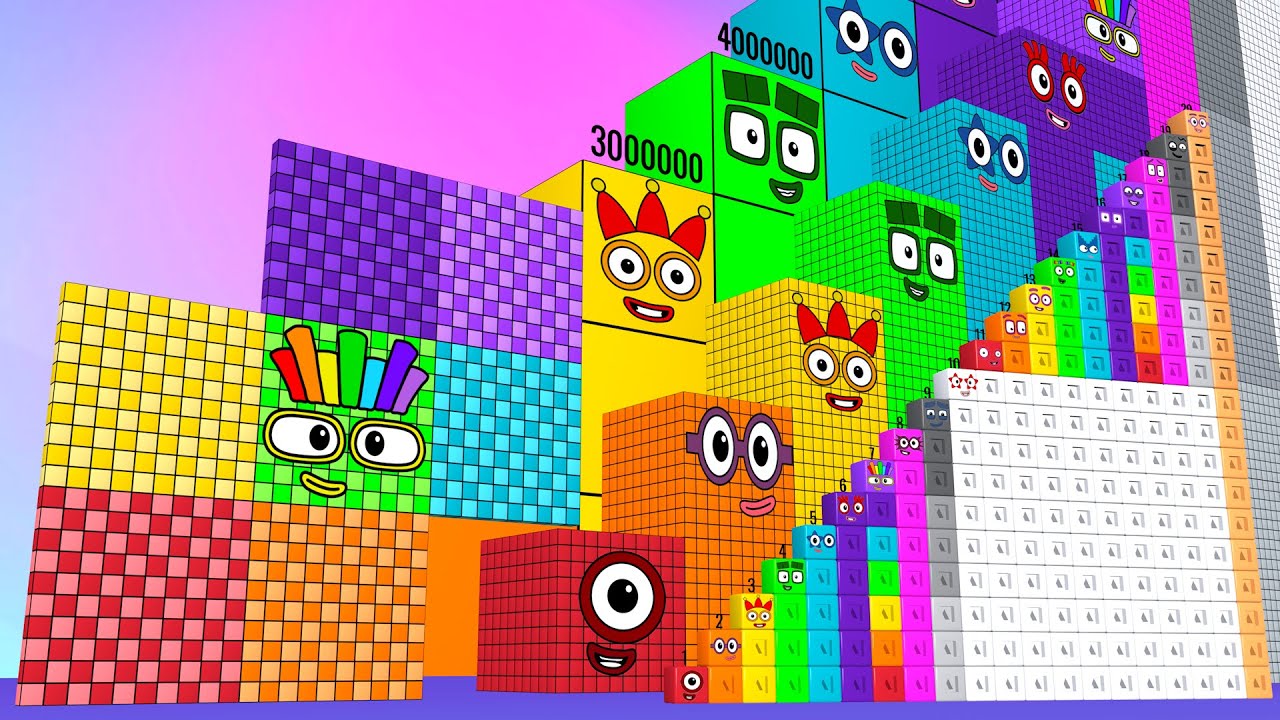 Numberblocks Step Squad 700 15,000 70,000,000 BIGGEST Numberblocks ...