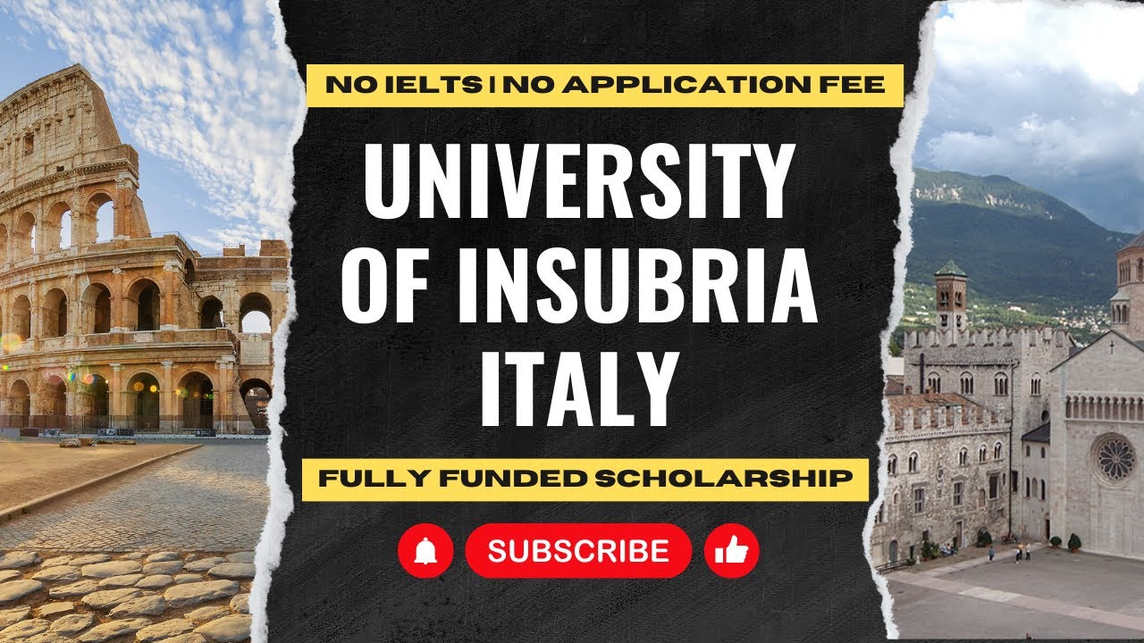 HOW TO APPLY UNIVERSITY OF INSUBRIA ITALY | NO APPLICATION FEE | NO ...