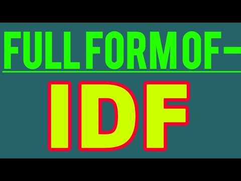 Full Form Of-IDF in Hindi|| IDF Full Form by CRASH WORD |Most important ...