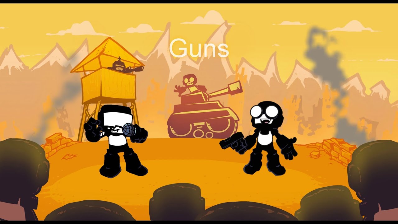 Tankman And Steve Sings Guns V1 (Friday Night Funkin' Cover) - YouTube